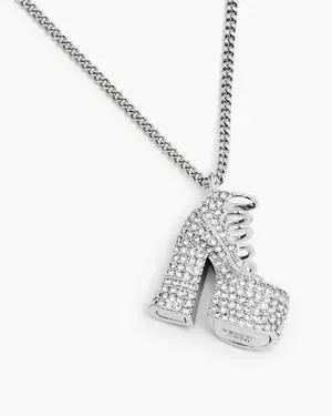 Marc Jacobs The Pave Kiki Boots Necklace - Silver/crystal