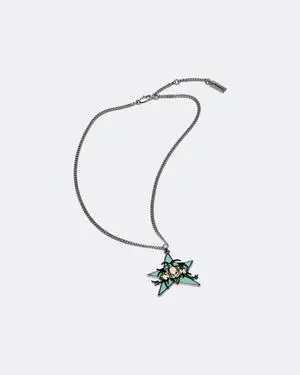 Marc Jacobs Star Pendant Necklace - Aged Silver Multi