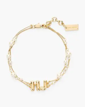 Marc Jacobs Pearl Mj Balloon Bracelet - Gold