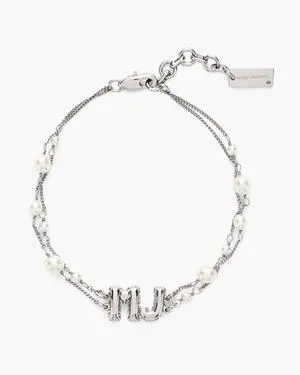 Marc Jacobs Pearl Mj Balloon Bracelet - Silver