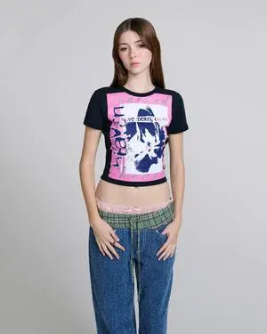 Marc Jacobs Have Mercy Baby Tee In Size - Black Multi