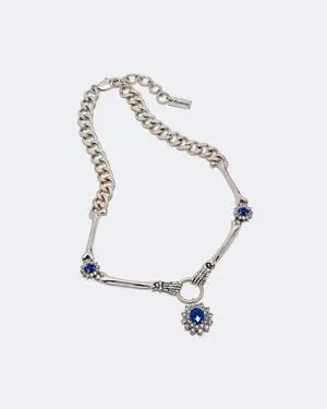 Marc Jacobs Bones Necklace With Gemstone Charms