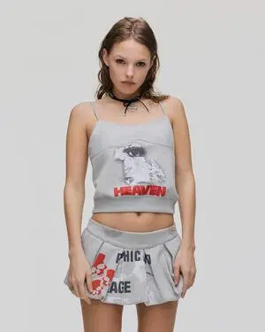 Marc Jacobs Angel Wings Open Back Cami - Grey Multi