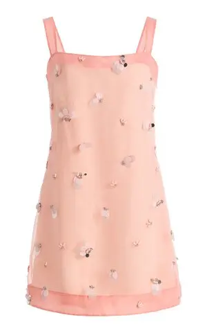 Simkhai Sumi Embellished Silk Mini Dress