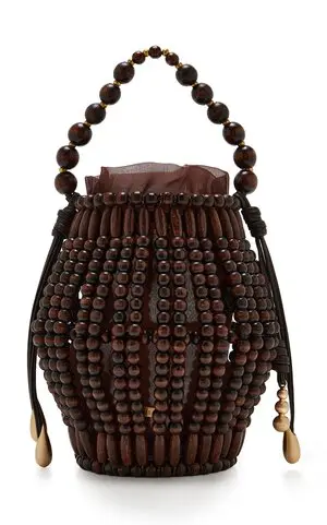 Cult Gaia Lanterna Beaded Bag - Brown