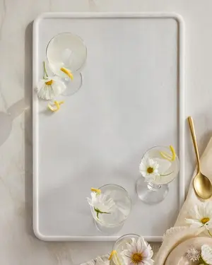 Quince Marble Rectangular Tray