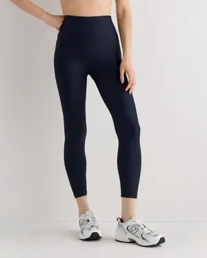 Quince Satin-sculpt High-waisted Legging - Deep Navy