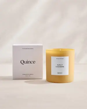 Quince Sunlit Cashmere Limited Edition Candle, Plant-based Wax