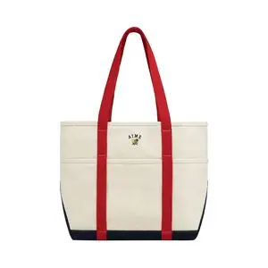 Aimé Leon Dore Large Crest Contrast Tote Bag - Cream