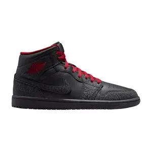 JORDAN 1 Mid Se 'elephant Print Tough Red - Black