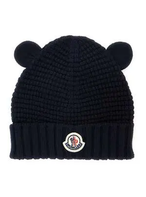 MONCLER Moncler Baby Virgin Wool Hat With Bear Ears