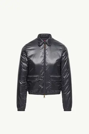 Moncler Lanset Packable Short Down Shirt Jacket - Blue