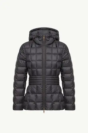 Moncler Engoulevent Square Quilted Hooded Short Down Jacket - Black