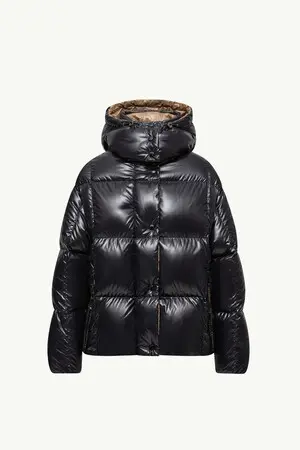 Moncler Parana Hooded Short Down Jacket Black