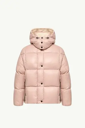 Moncler Parana Hooded Short Down Jacket Pink