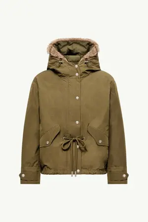 Moncler Effraie 3-in-1 Shearling Trimmed Down Parka - Green