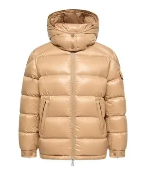 Moncler Maire Hooded Short Down Jacket - Beige
