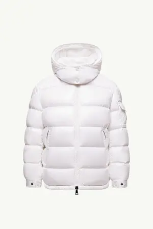 Moncler Maire Hooded Short Down Jacket - White