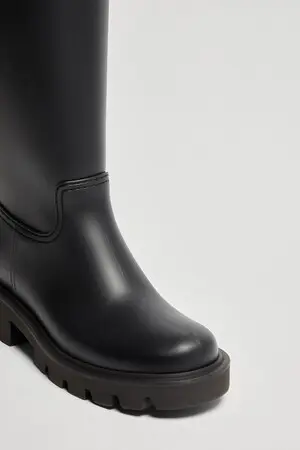 Moncler Kickstream High Rain Boots - Black