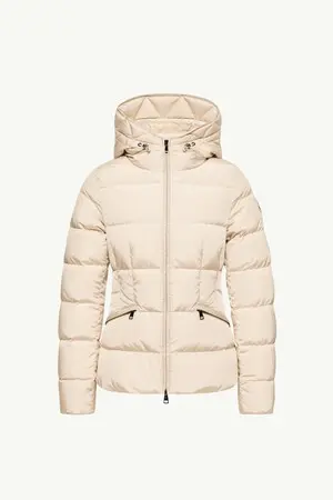 Moncler Avoce Hooded Short Down Jacket - Beige