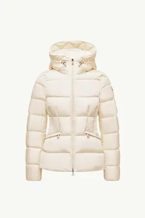 Moncler Avoce Hooded Short Down Jacket - White