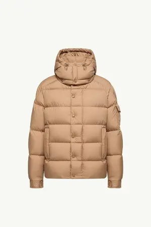 Moncler Maya 70 Hooded Short Down Jacket - Beige