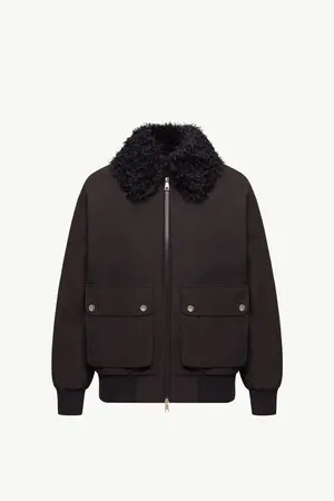 Moncler Rougequeue Hooded Short Down Jacket - Black