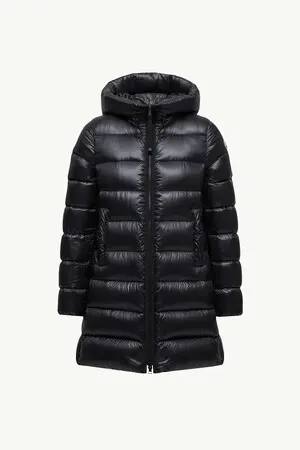 Moncler Suyenne Hooded Mid-length Down Jacket - Black