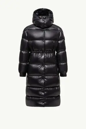 Moncler Cavettaz Hooded Long Down Jacket - Black