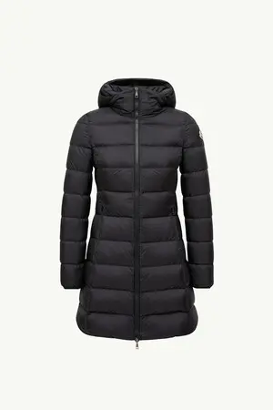 Moncler Gie Hooded Long Down Jacket - Black
