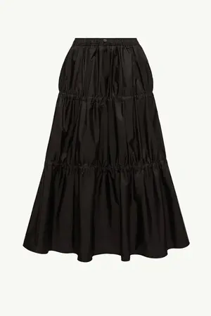 Moncler Ruffle Mid-length Skirt - Black