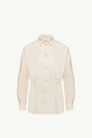 Moncler Wool Long Sleeve Shirt - White
