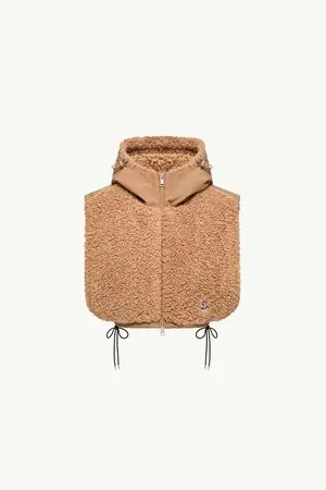 Moncler Teddy Fleece Hooded Padded Bib - Green