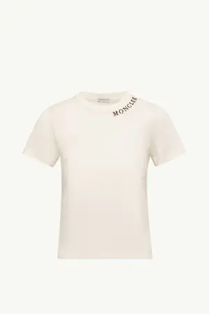 Moncler Sketch Logo Cotton T-shirt - White