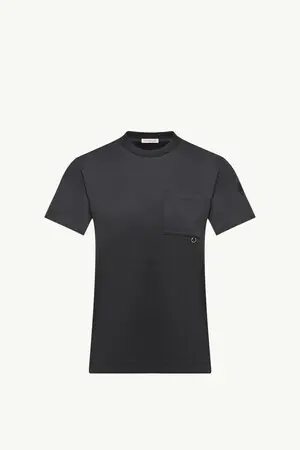 Moncler Metal Logo Cotton T-shirt - Blue