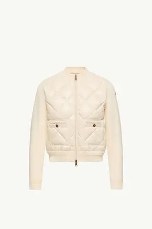 Moncler Cotton Padded Cardigan - White