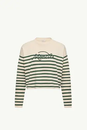 Moncler Striped Wool Sweater - White