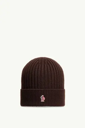 Moncler Wool Beanie Brown
