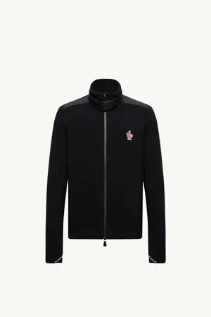 Moncler Zip-up Turtleneck Sweatshirt - Black