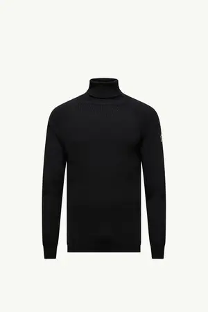 Moncler Wool Blend Turtleneck Sweater - Black