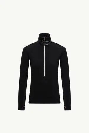 Moncler Half-zip Turtleneck - Black