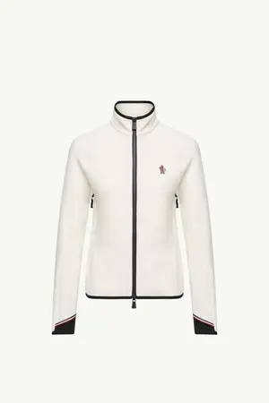 Moncler Fleece Zip-up Sweatshirt - White