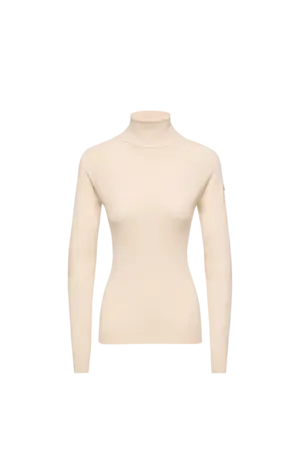 Moncler MONCLER GRENOBLE Wool Blend Ribbed Turtleneck Sweater White