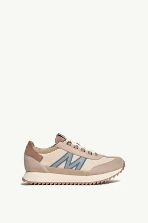 Moncler Pacey2 Suede & Nubuck Sneakers Beige