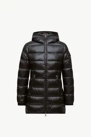 Moncler Glements Hooded Mid-length Down Jacket