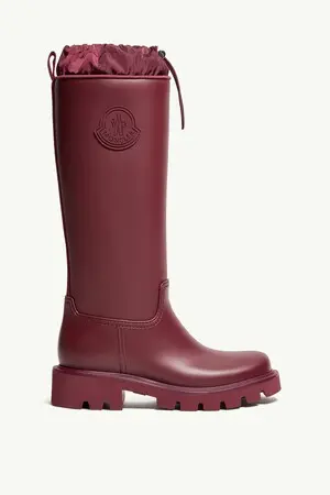 Moncler Kickstream High Rain Boots - Red