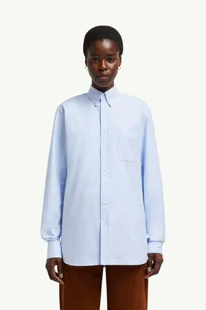 Moncler Long Sleeve Oxford Cotton Shirt