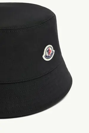 Moncler Cotton Blend Bucket Hat - Black