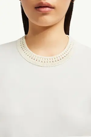 Moncler Crochet Accent Cotton T-shirt