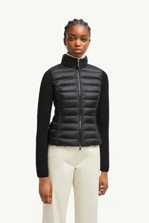 Moncler Padded Wool Zip-up Cardigan